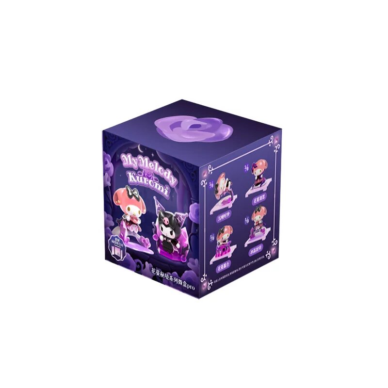 Набор фигурок Sanrio My Melody & Kuromi Flower Vine Secret Realm Micro Box Kuromi Blind Box для декора и подарков. Одна