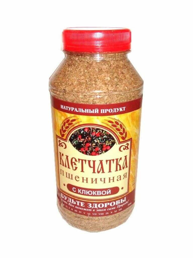 Зерновой продукт Золотые Злаки Сибири "Клетчатка пшеничная", Клюква, 270 г