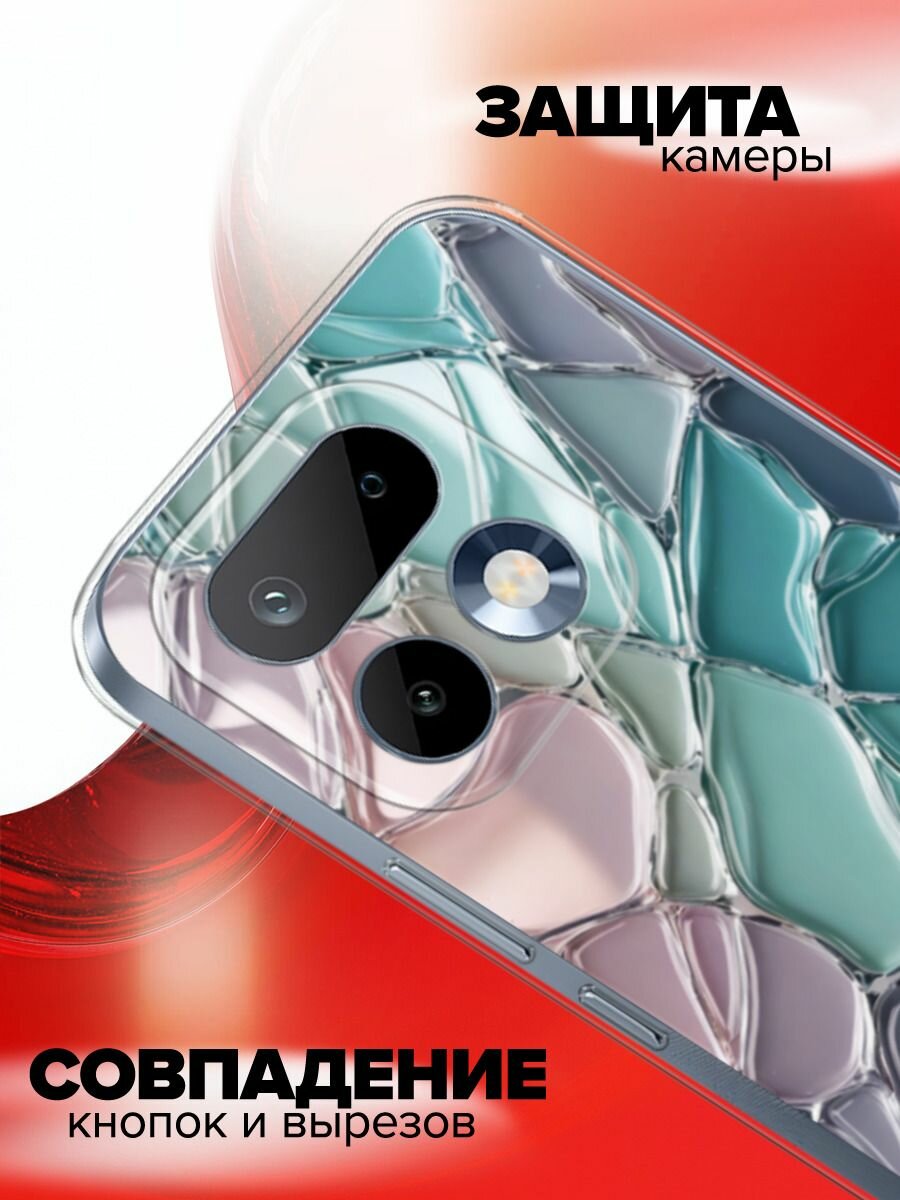 Силиконовый чехол на Realme 16 Pro / Реалми 16 Про с принтом Красивое стекло 2 — фото 1