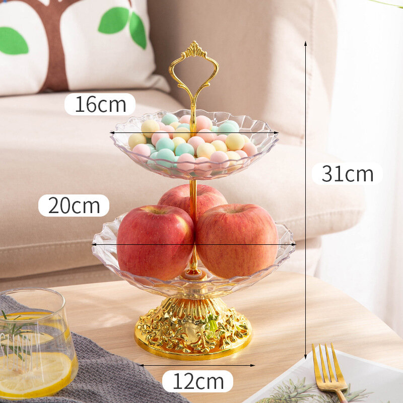 Многоярусная подставка в европейском стиле для гостиной, подставка для фруктов, современная и стильная тарелка для сухофруктов, фруктовница, корзина для фруктов.