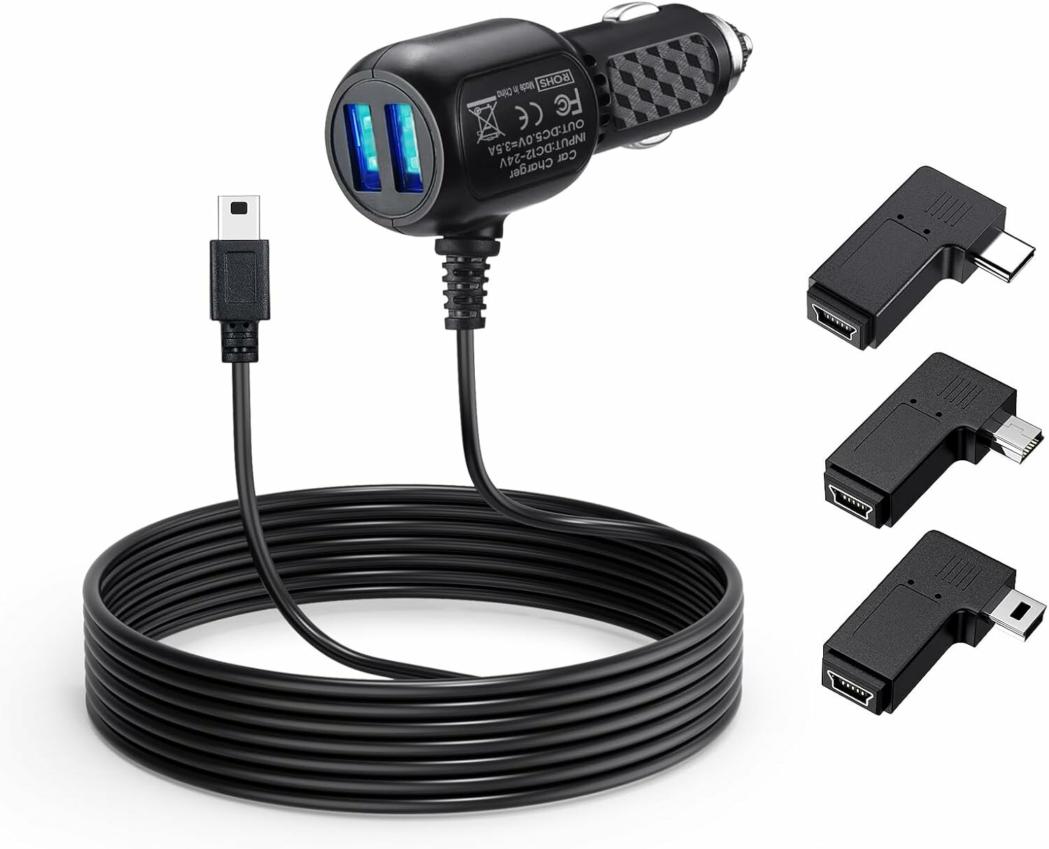 Шнур питания мини-USB-видеорегистратора для Rove R2-4K, кабель автомобильного зарядного устройства для автомобильной при