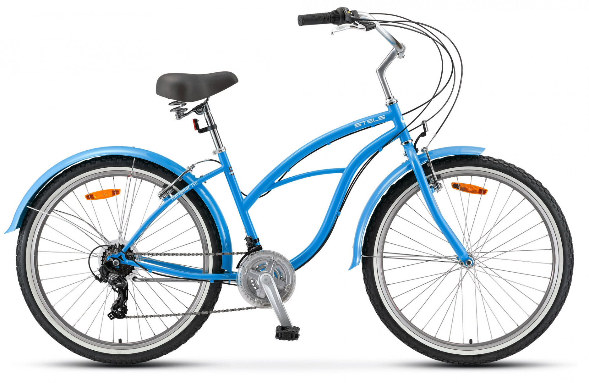 Женский велосипед Stels Navigator 150 Lady 21-sp V010 (2026) 17" Синий (156-170 см)