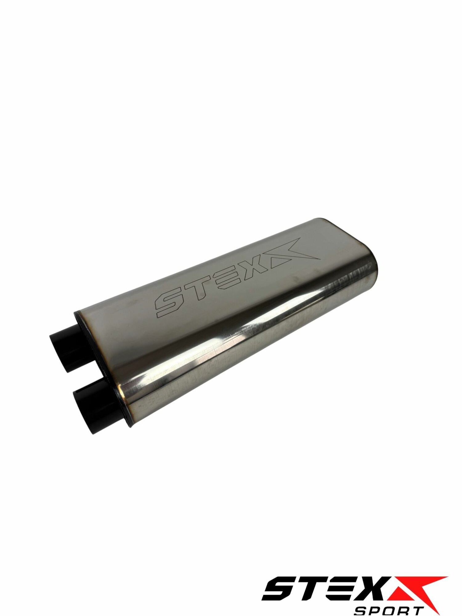 Глушитель универсальный "STEXX" 1вход 51мм. 2 выхода 60мм.