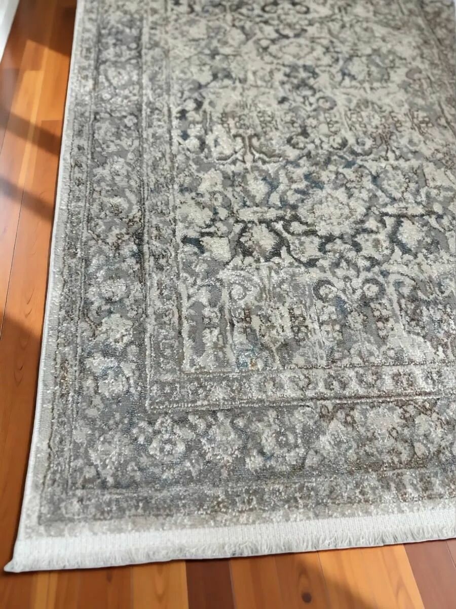 Ковер интерьерный 100х200 см, Cremona абстрактная с бахромой, 1.0х2.0 м.