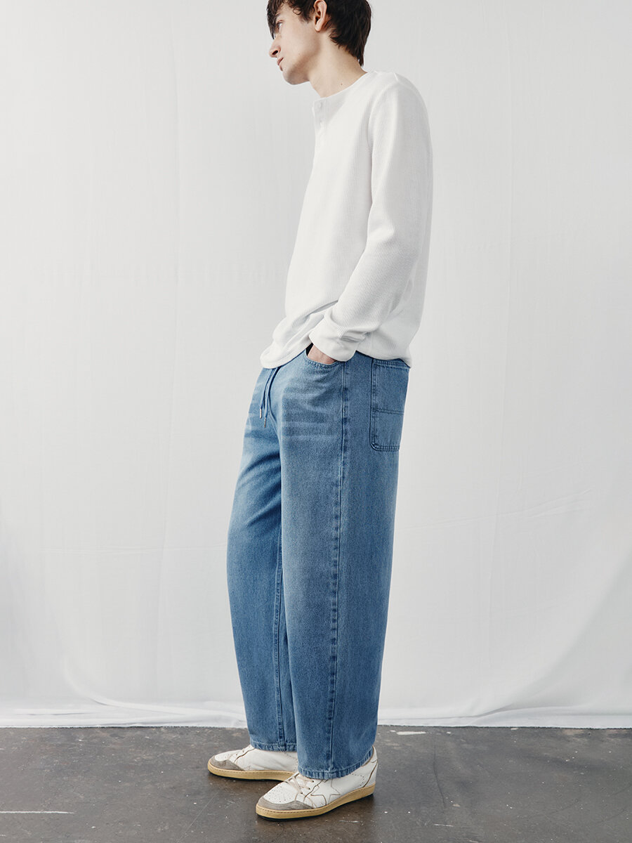 Джинсы широкие basic 