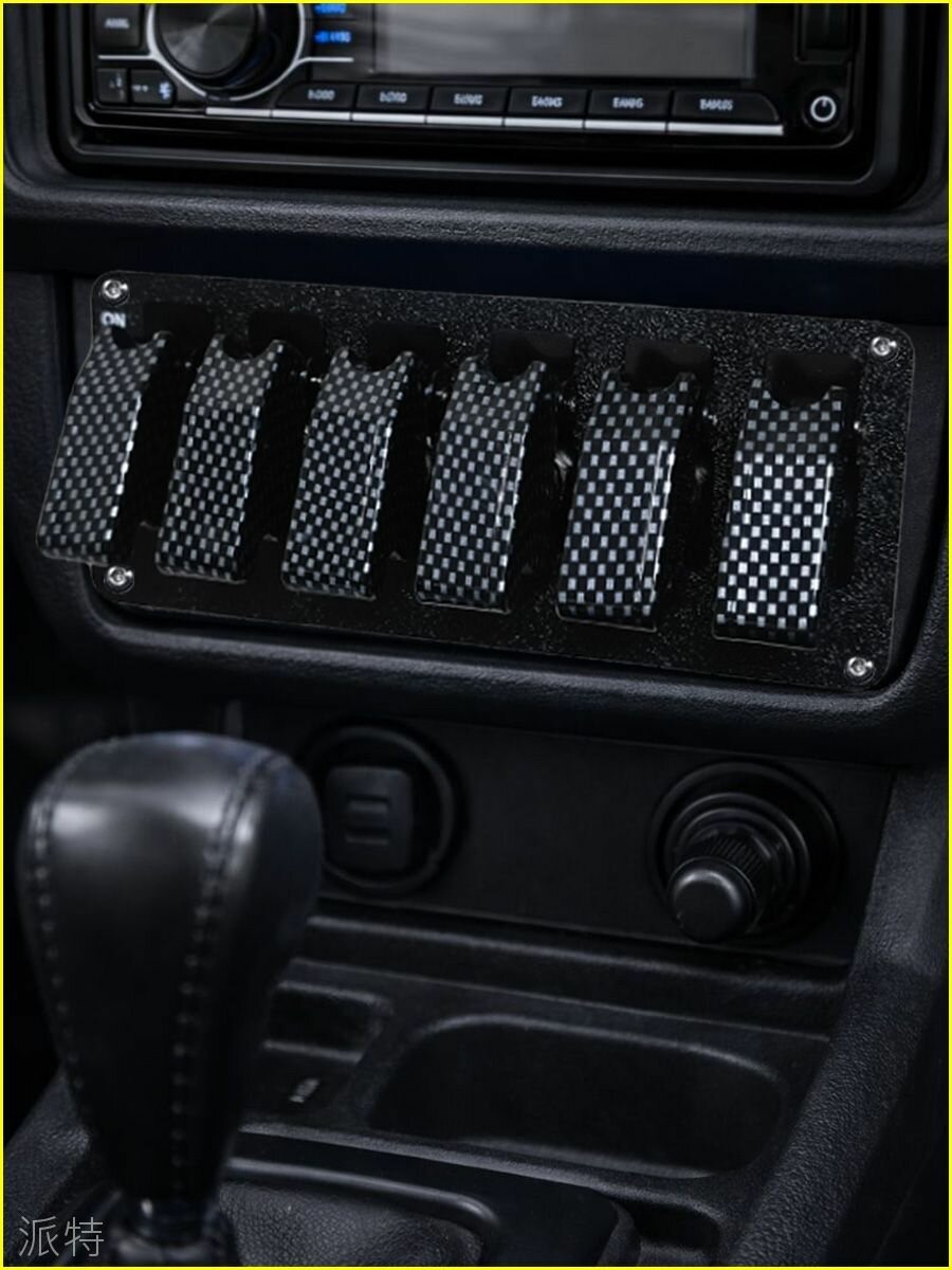 Тумблер 12В автомобильный панель на 6 переключателей с подсветкой, панель управления для авто, лодки, мото