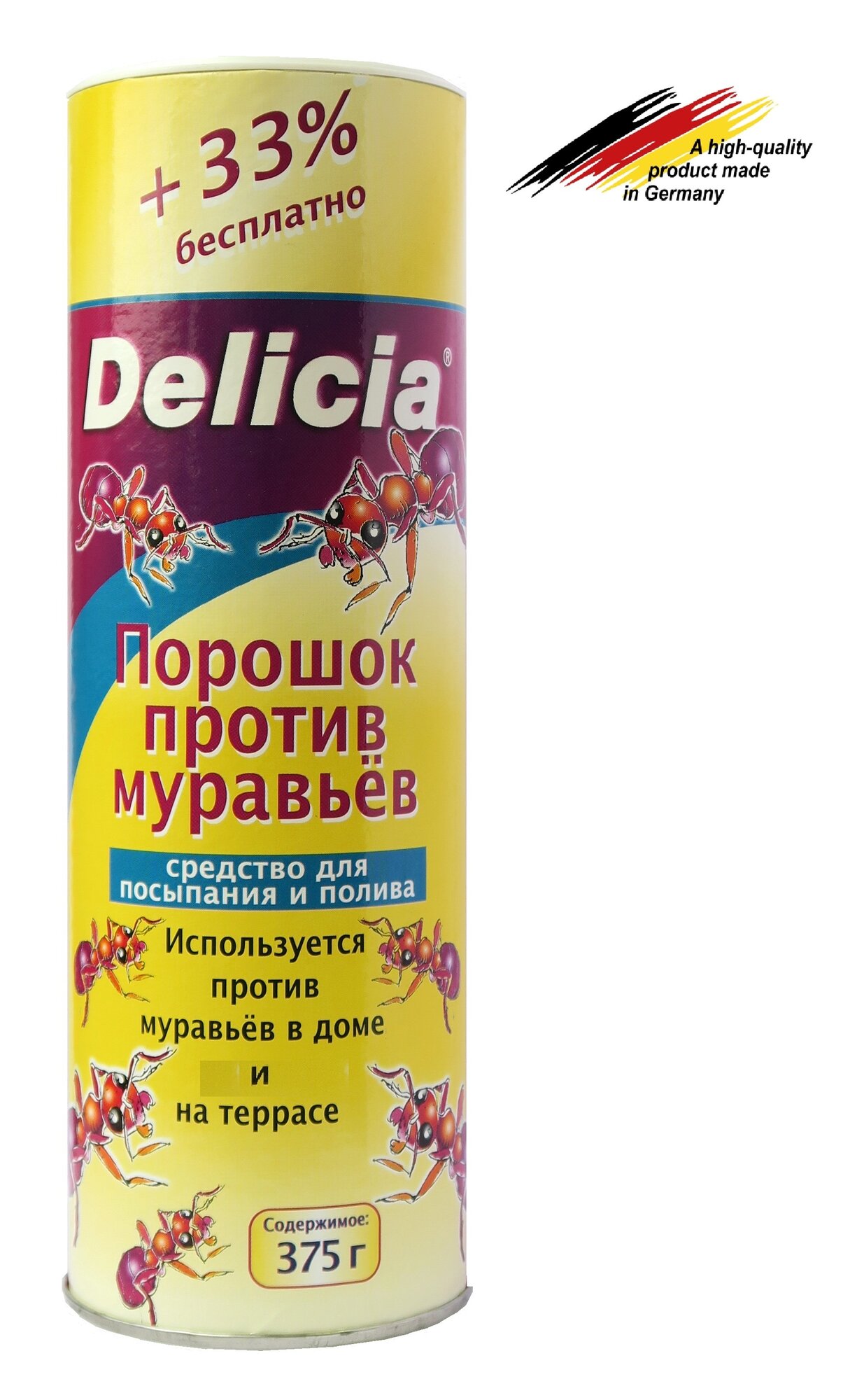 DELICIA ( Делиция ) Порошок против домашних муравьев, 375 г (Германия)