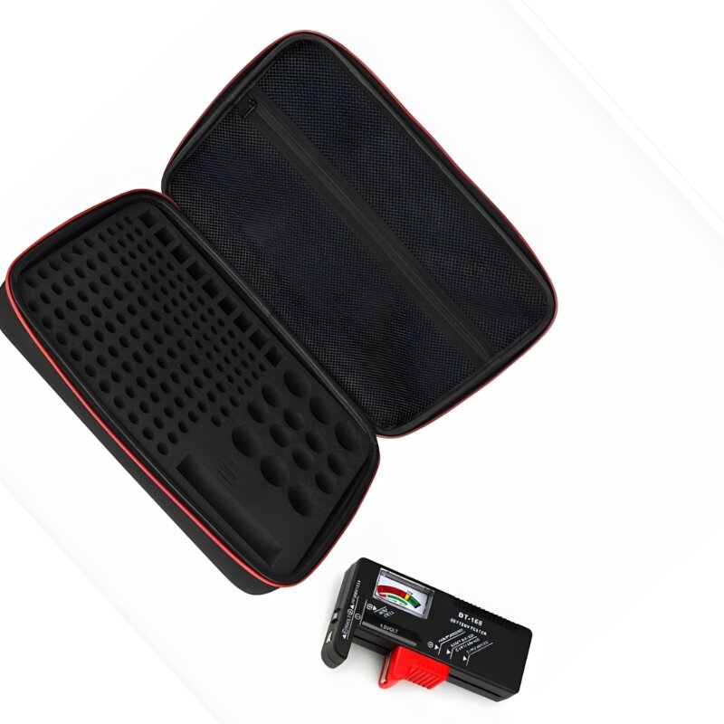 Огнестойкий Водонепроницаемый Защитный Чехол Для Хранения Батареек С Тестером Вмещает 200 Батареек Для Домашней Организации