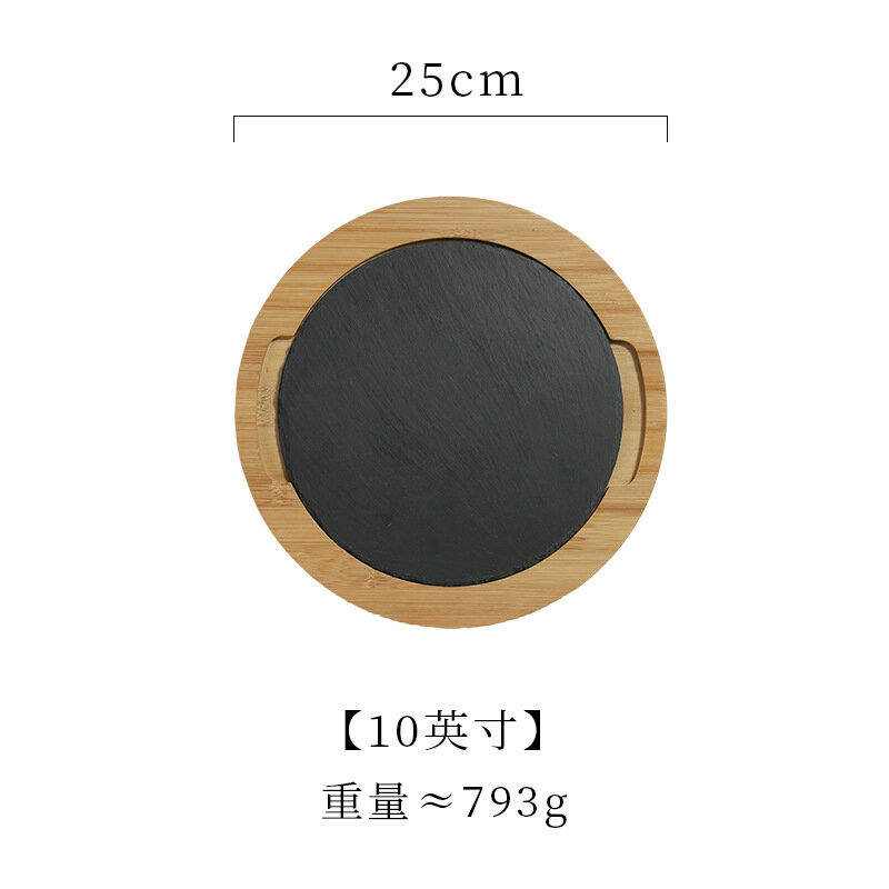 Изолированный поднос из камня и дерева для подачи суши, блюд западной кухни, стейков, японской кухни, каменная сервировочная тарелка, деревянная тарелка для домашнего использования.
