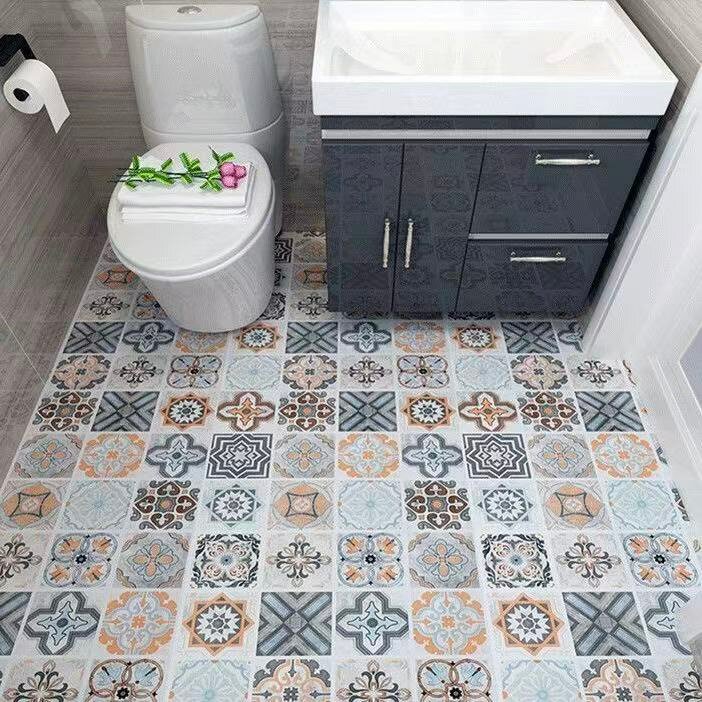 В ванной и на кухне плитка для пола, водонепроницаемая и противоскользящая, 500*60 см