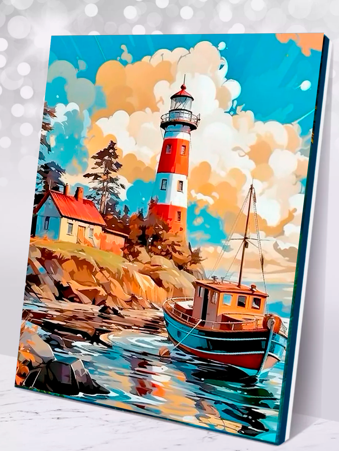 Картина по номерам "Маяк", хлопковый холст на подрамнике 40х50 см, акрил, 000 Art Hobby Home