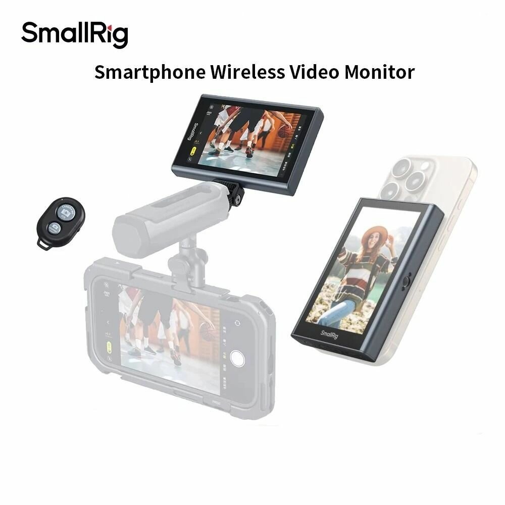 Беспроводной магнитный монитор для селфи Smallrig 4850 с премиум пультом дистанционного управления, совместимый с телефонами MagSafe