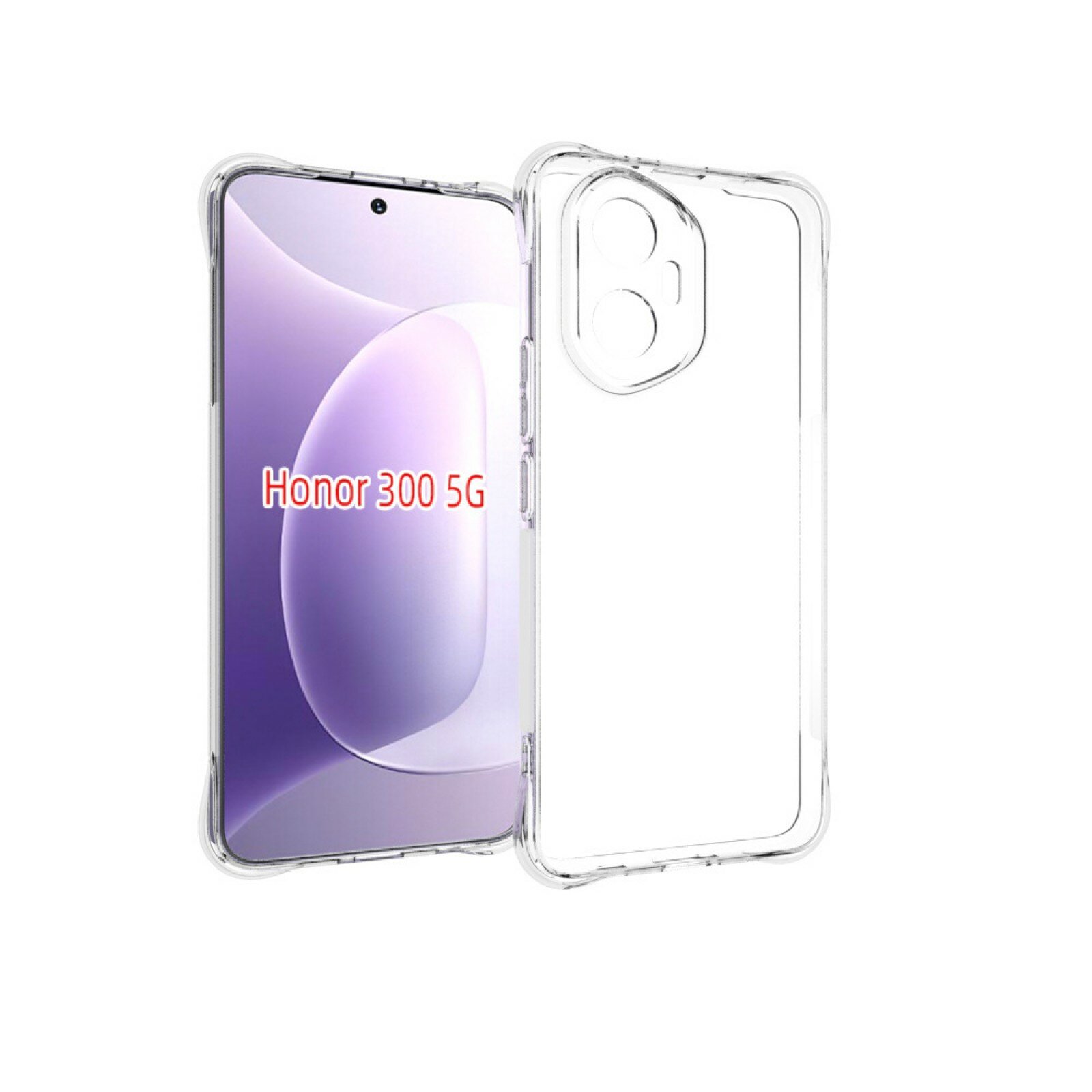 Чехол MyPads Tocco для Honor 300 256GB/8GB прозрачный с усиленной защитой углов противоударный