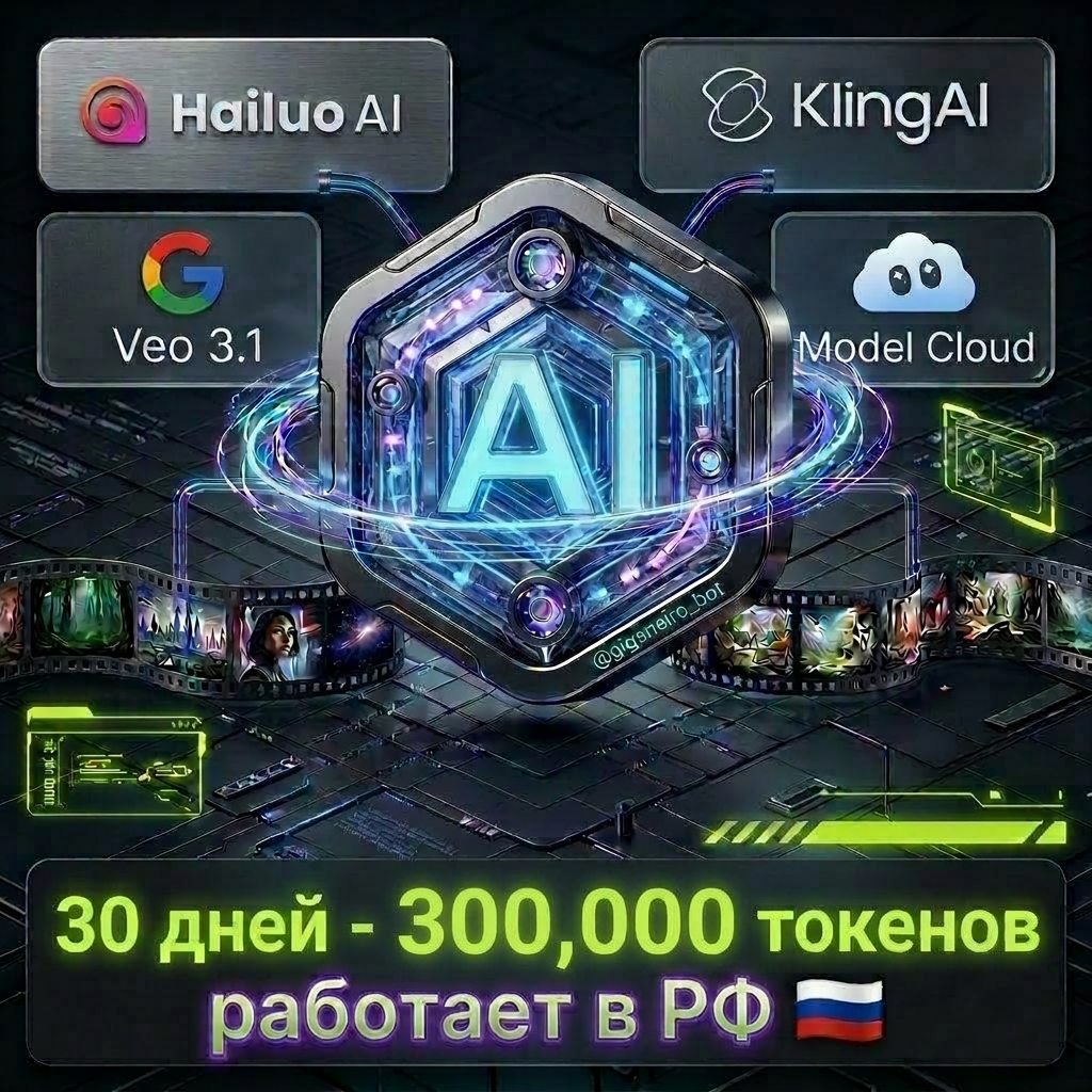 Sora 2 \ Kling \ Veo 3.1\ Hailuo \ Luma\ Тариф "Базовый" 30 дней