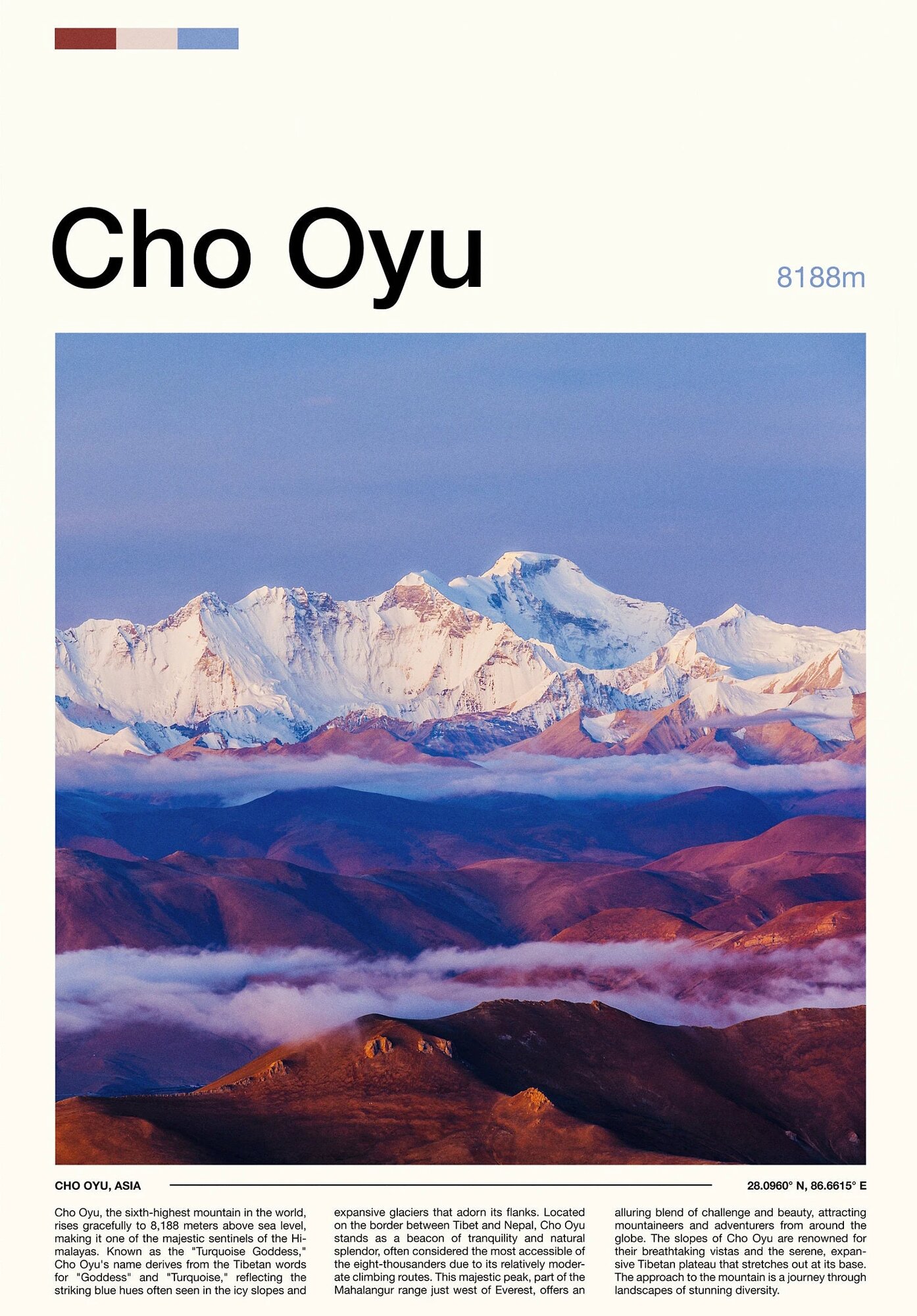 Печать на холсте "Горы реки городской лес гора Эверест гора Килиманджаро" nn-5, 30X42cm Unframed