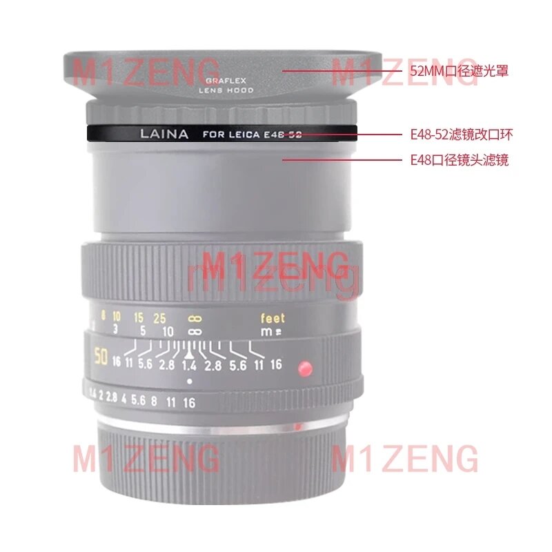 Переходник с кольцом фильтра Step Up для объектива камеры Leica R50/2 R35/2.8 R28/2.8 50 f2 35 f2.8 28 f2.8 28 f2.8