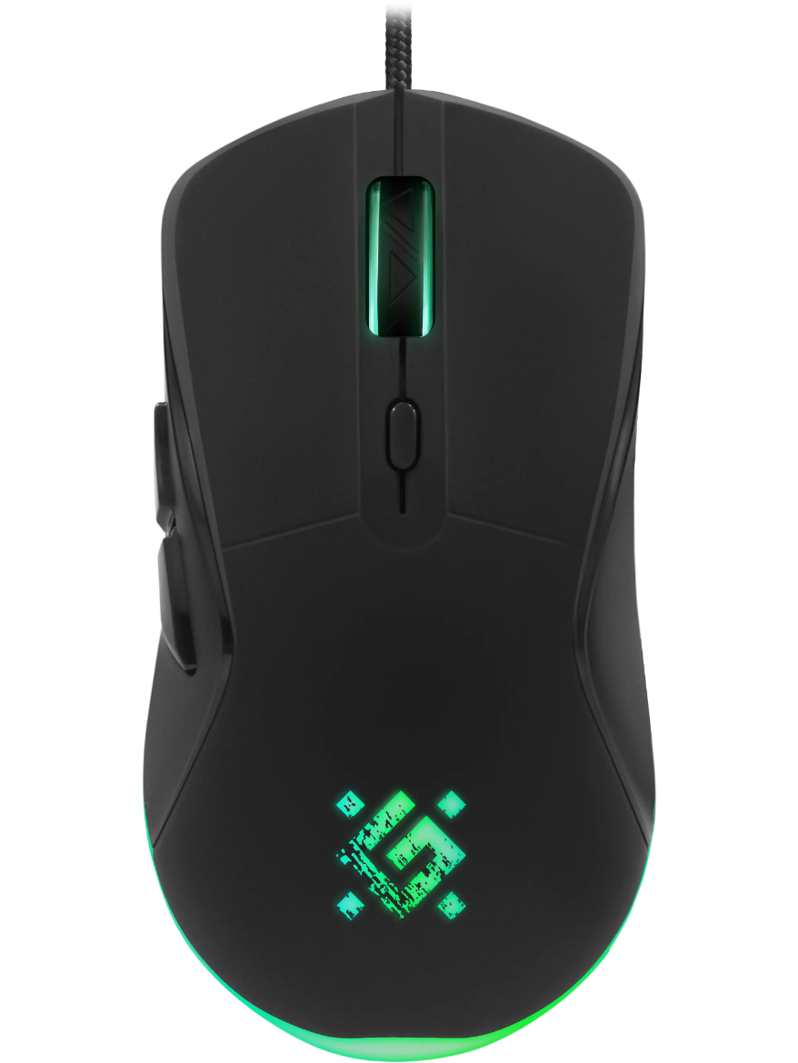 Проводная игровая мышь Defender Arga GM-049 черная, радужная подсветка+ковер (Арт. 52049)