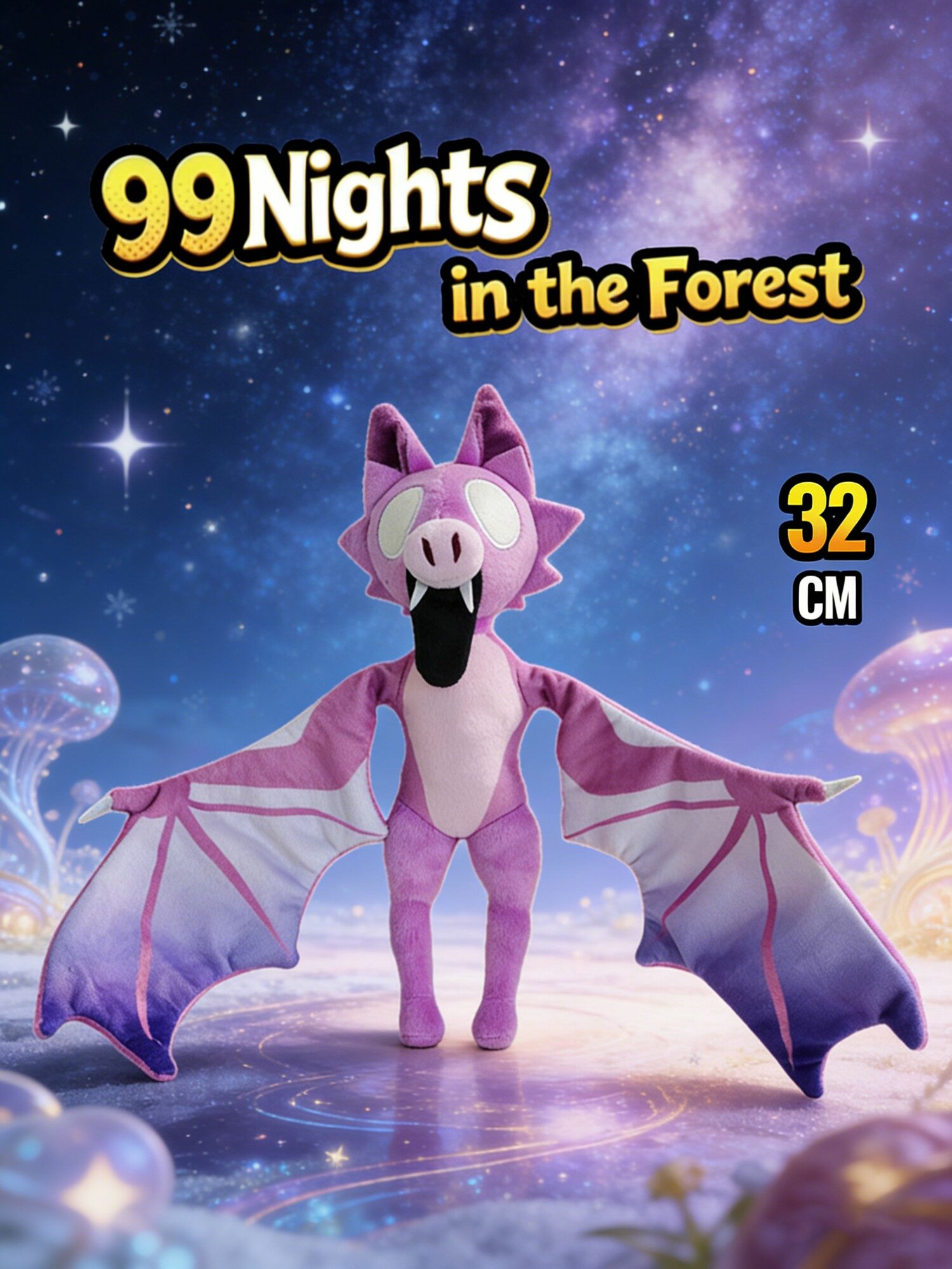 Мягкая игрушка Bat (Летучая мышь) Roblox: 99 Nights in the Forest, 32 см