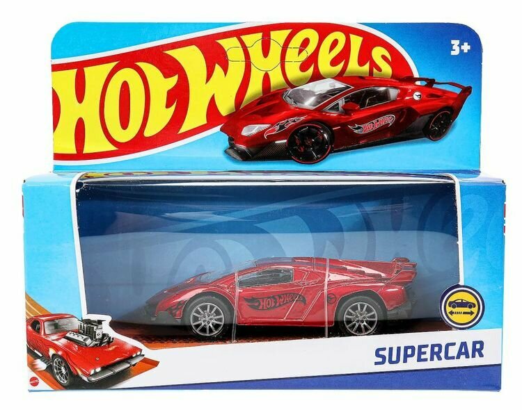 Машинка Huada Toys модель-игрушка Хот Вилс 10 см, металл, красный, от 3 лет, HW-12-140-R