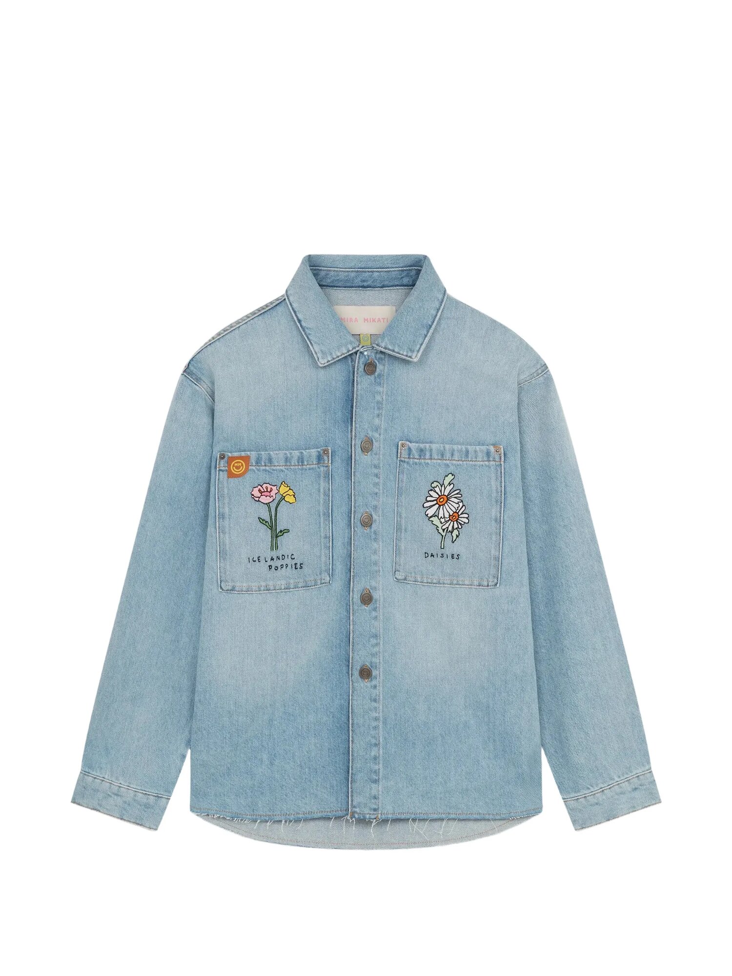 Куртка Floral-embroidered pocket cotton jacket