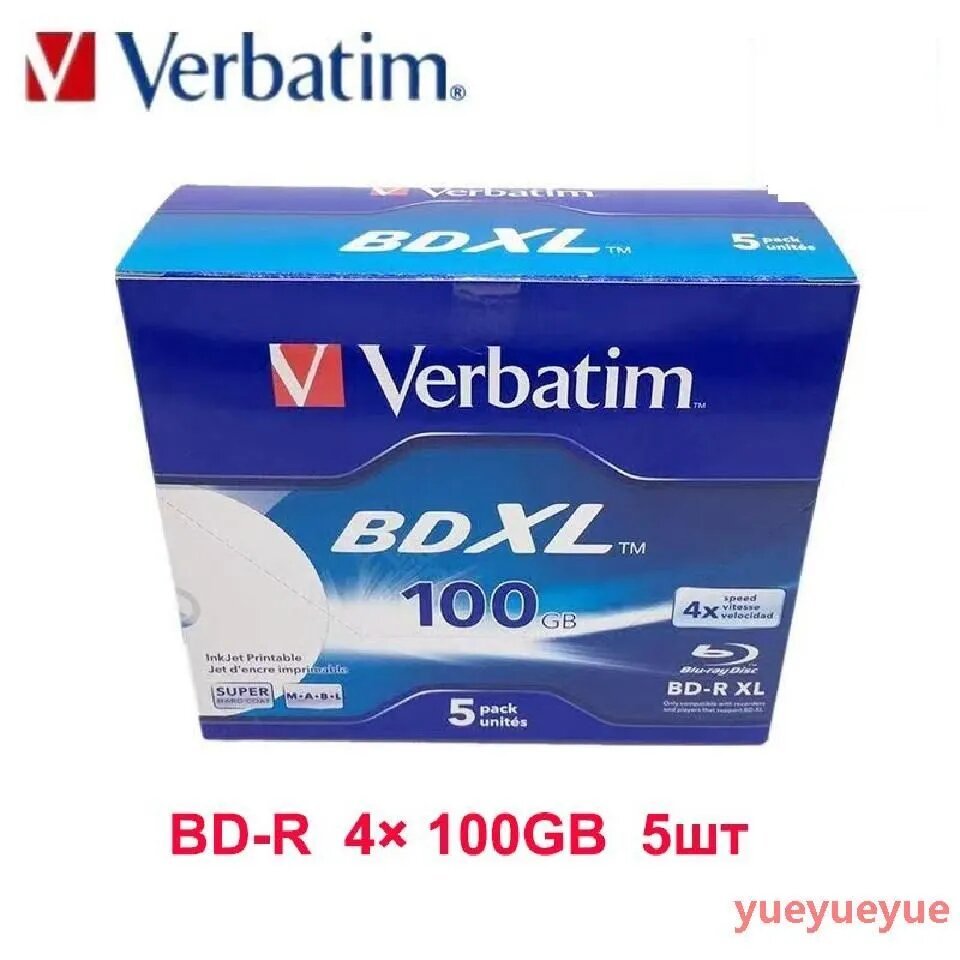 Диск для записи BD-R, 100 ГБ, 5 шт