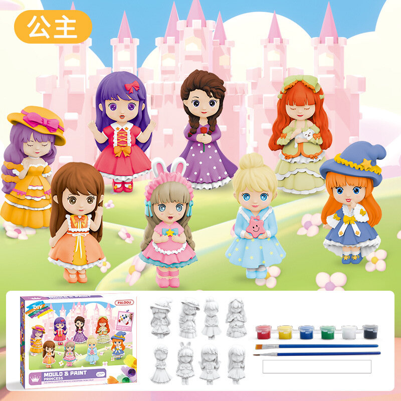 Принцесса: готовые белые гипсовые фигурки для рисования детям, 1 шт. Творческая ручная игрушка