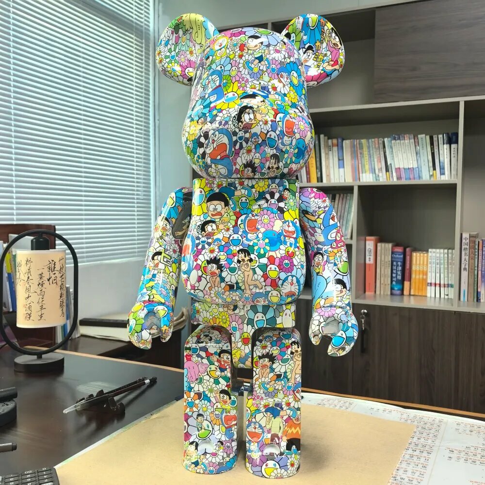 Игрушечная Статуя Медведя Bearbrick 70cm-Дораэмон