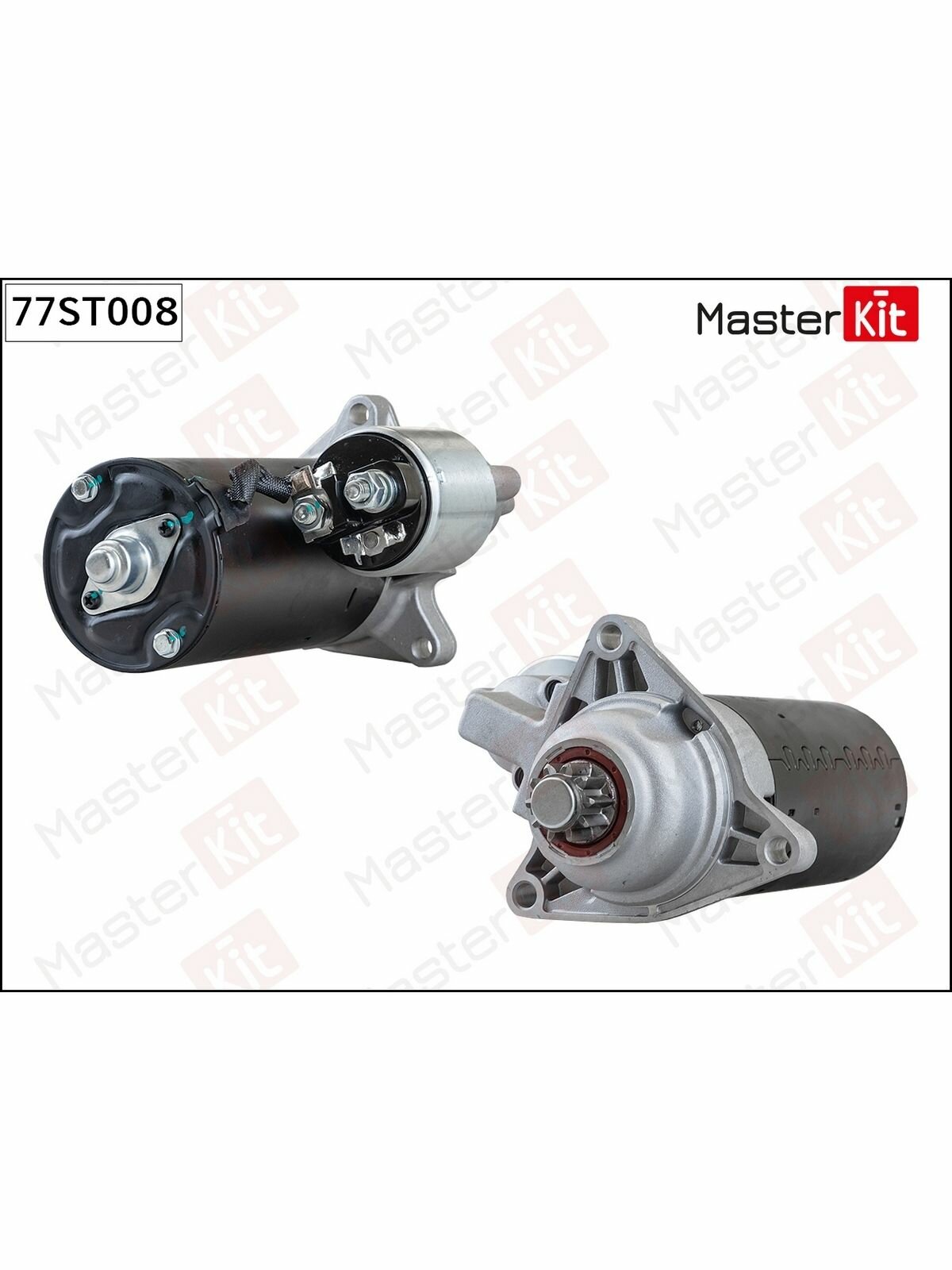 Стартер MasterKit 77ST008 для а/м Volkswagen Transporter, SEAT Ibiza / Фольксваген Транспортер, Сеат Ибиза — фото 1