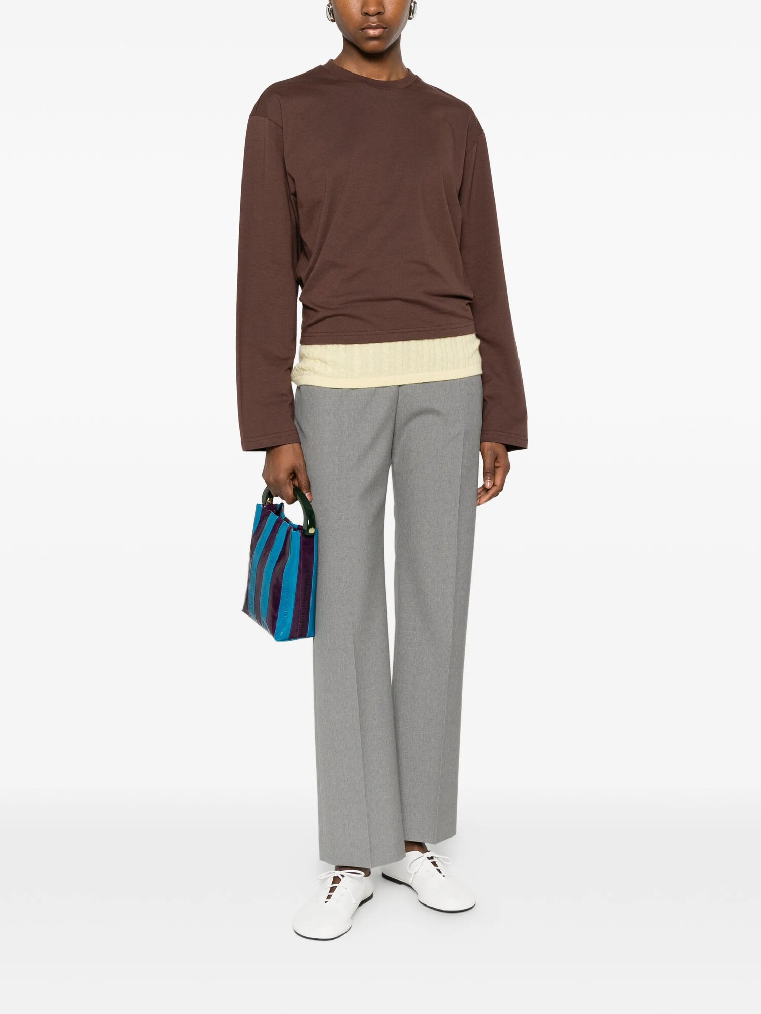 Брюки Jil Sander Pressed-crease tailored trousers, размер 44 — фото 1