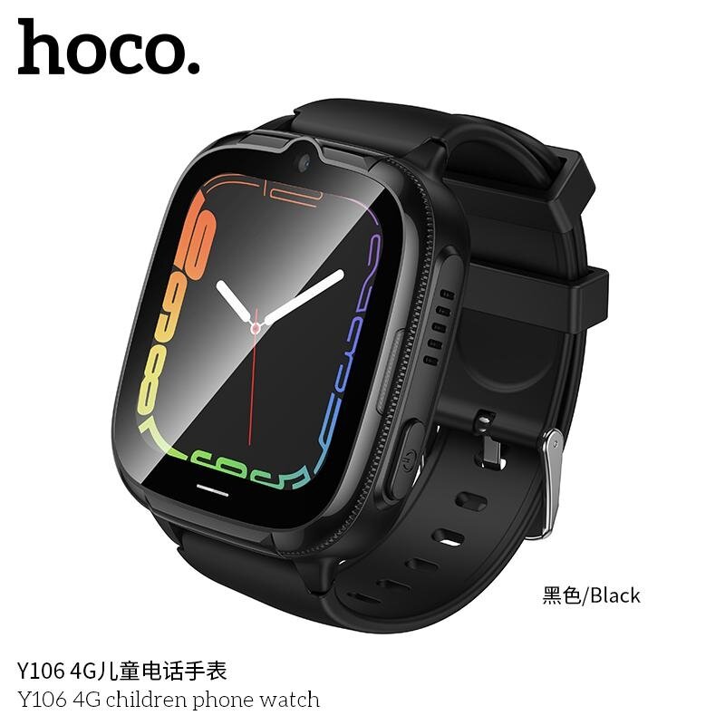 Смарт-часы детские Hoco Y106 4G Watch, цвет черный, версия EU