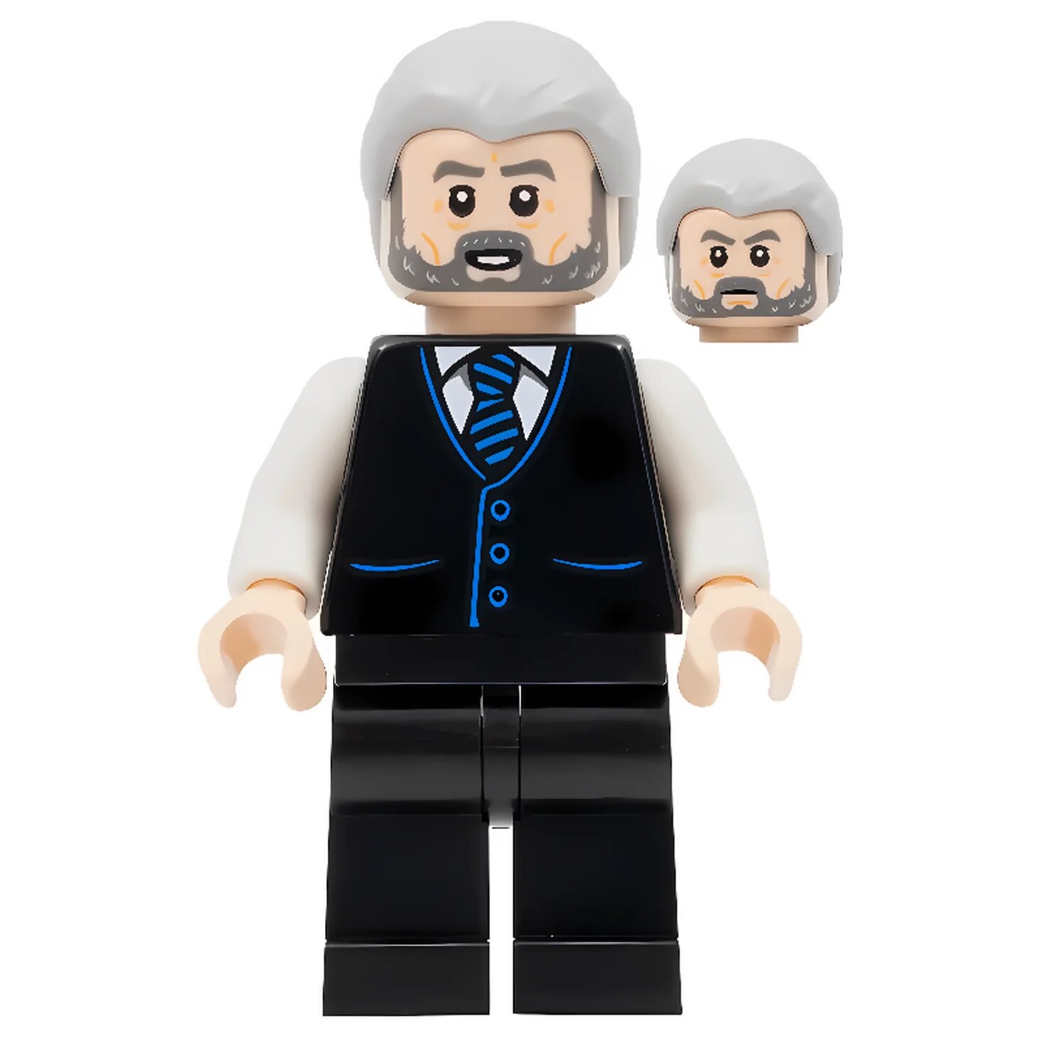 Минифигурка Lego Super Heroes Alfred Pennyworth - Black Vest, Light Bluish Gray Hair, Dark Bluish Gray Beard sh0789 U