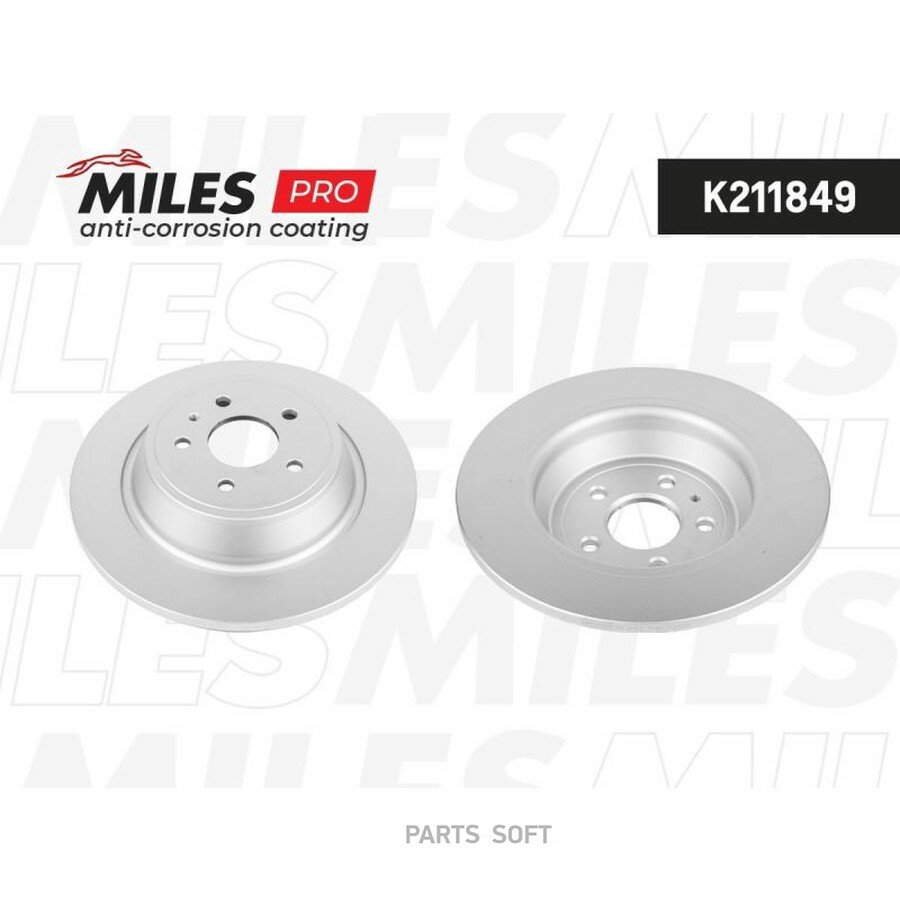 MILES K211849 Диск тормозной FORD KUGA 13-/MONDEO 14- задний D 316мм. (с антикоррозионным покрытием) ()