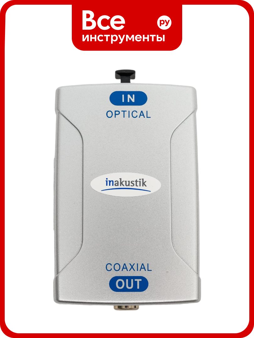 Оптический конвертер Eagle Cable Optical Converter opto->coax, конвертер с пластиковым корпусом и металлическим цветом