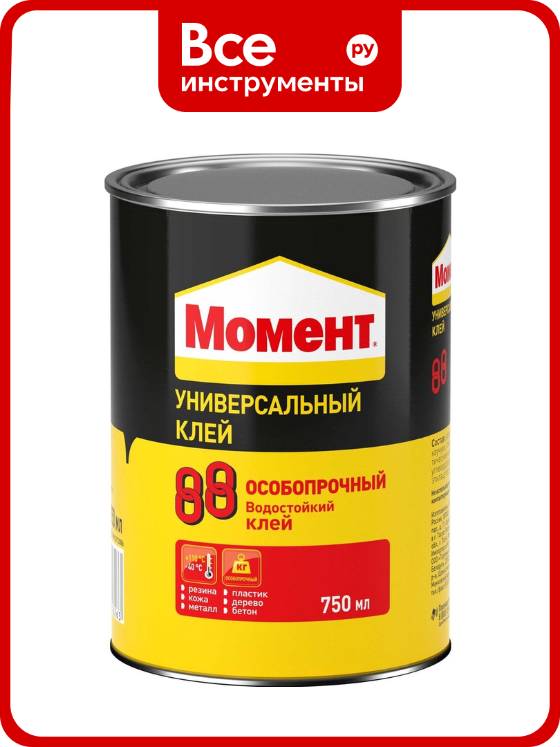 Универсальный особопрочный клей момент 88 750 мл, соединения различных типов