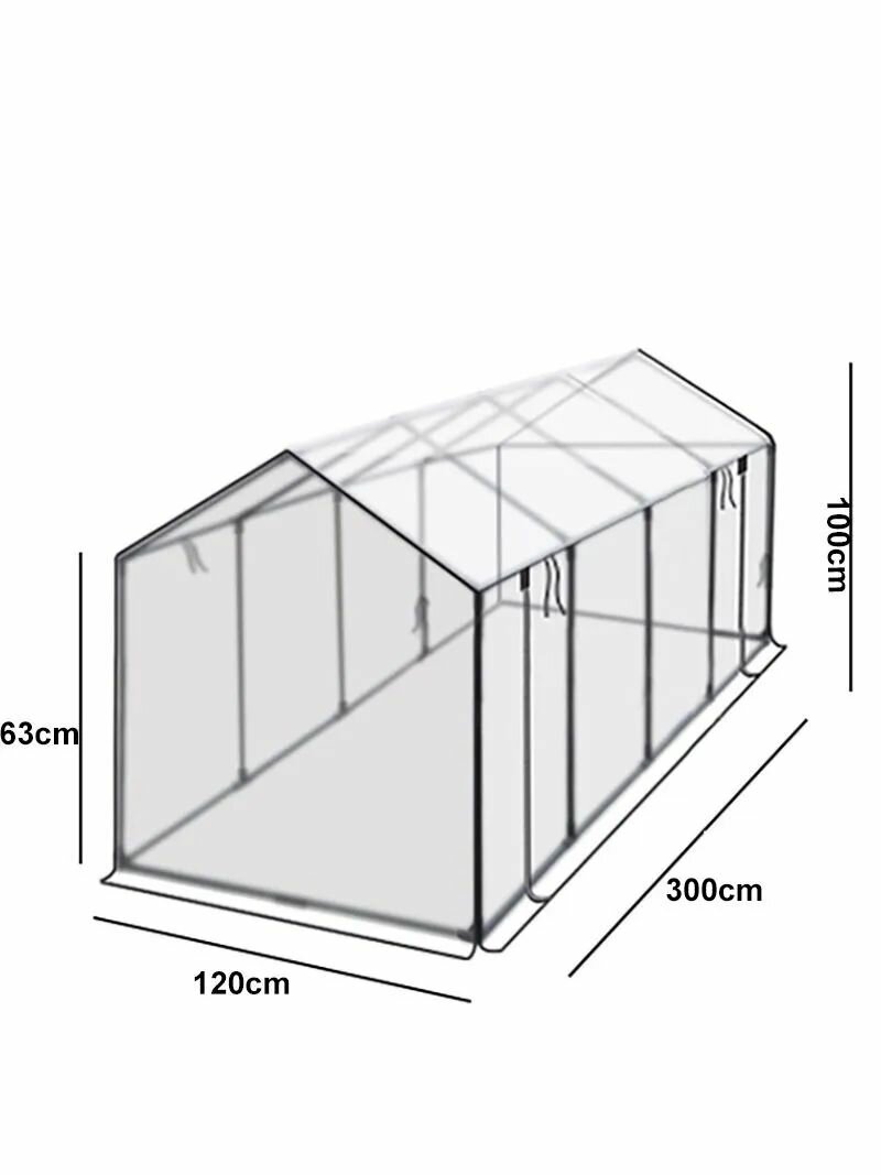 Парник, теплица PP-OD00488-20231229W-25 3х1.2х1м