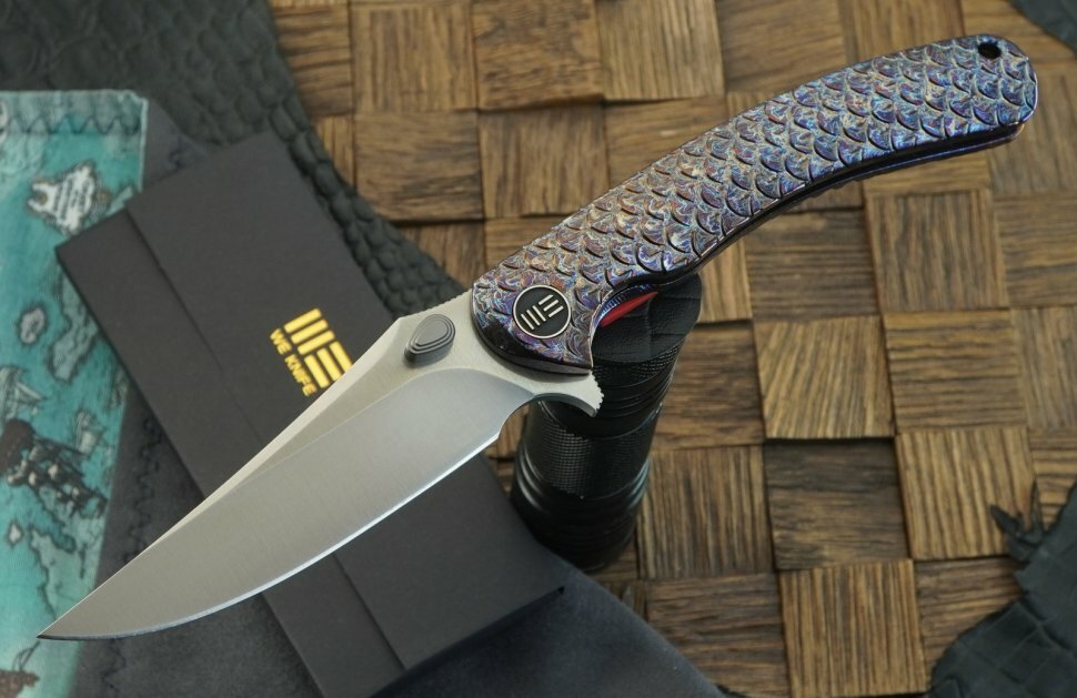 Лимитированный складной нож We Knife Dracarys, сталь M390, S, рукоять огненный титан