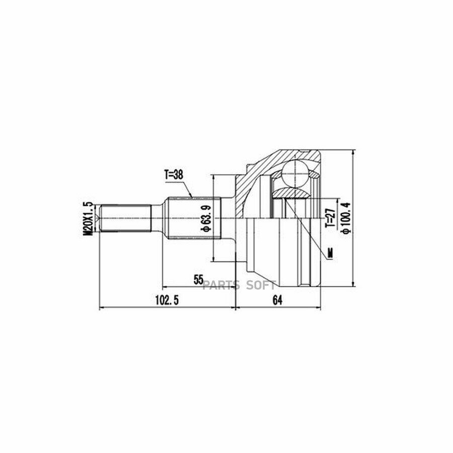 Комплект шруса от официального дистрибьютора, DYNAMATRIX-KOREA, артикул DCV861042