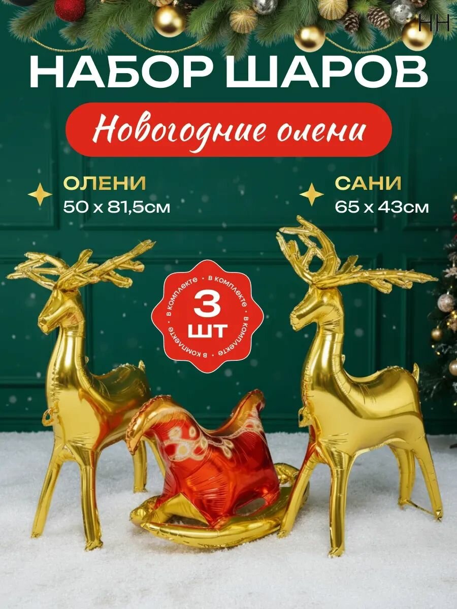 Набор воздушных шаров для декора на Новый год 2026 воздушные шары новогодние шары декор на Новый год