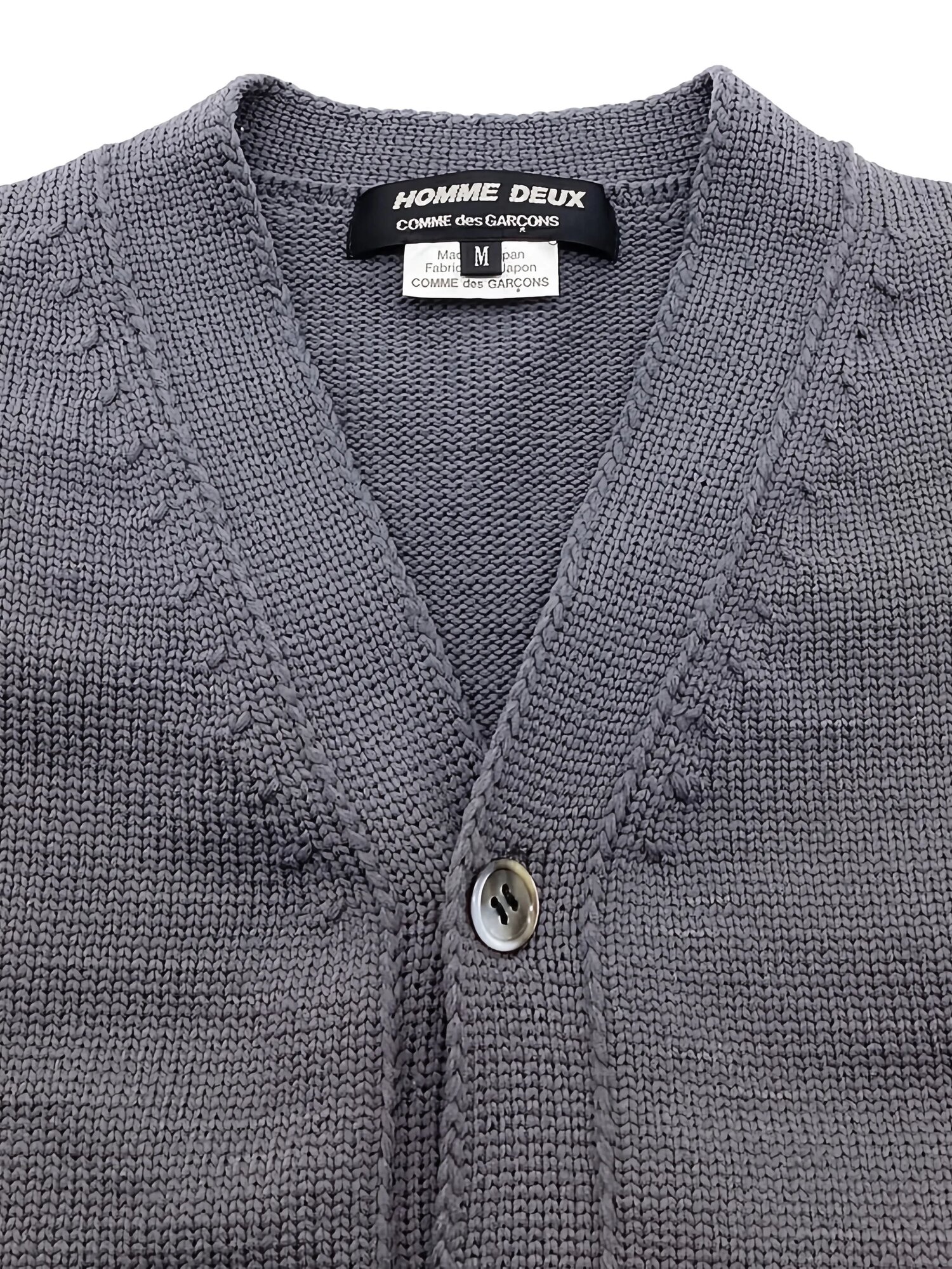Кардиган COMME des GARCONS Zip-detail button-up cardigan, размер 46, Синий принт — фото 1