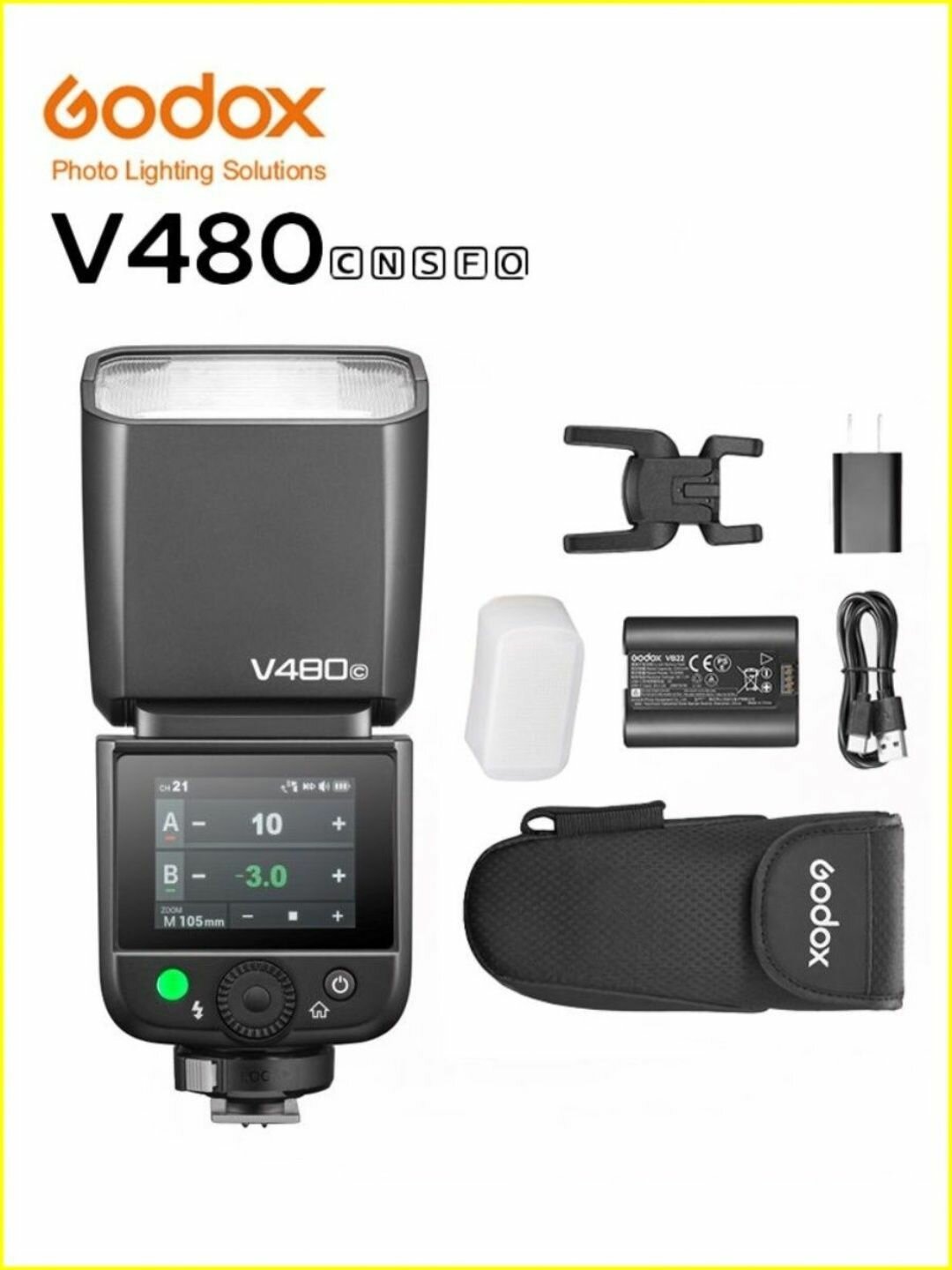 Godox V480N Вспышка 2.4G Беспроводная TTL/Multi/HSS вспышка с датчиком до 1/8000 сек Для камер Nikon