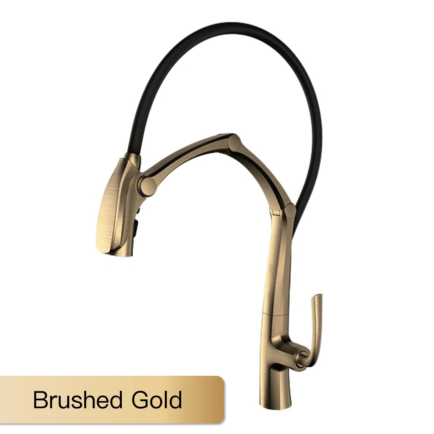 Кухонный смеситель AITANA Gun Grey Luxury Brass LED Display с сенсорным управлением без прикосновения, вытаскиваемым трехрежимным форсункой и экономией воды