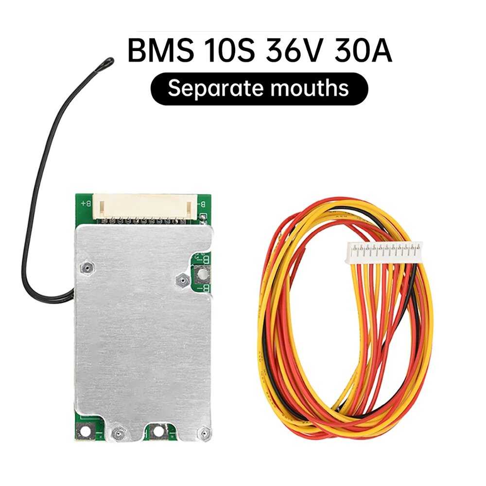 BMS 10S 36V 30A с раздельными разъемами
