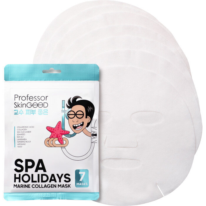 Набор масок для лица Professor SkinGOOD "Морское СПА", Spa Holidays Marine Collagen Mask (PSG301107)