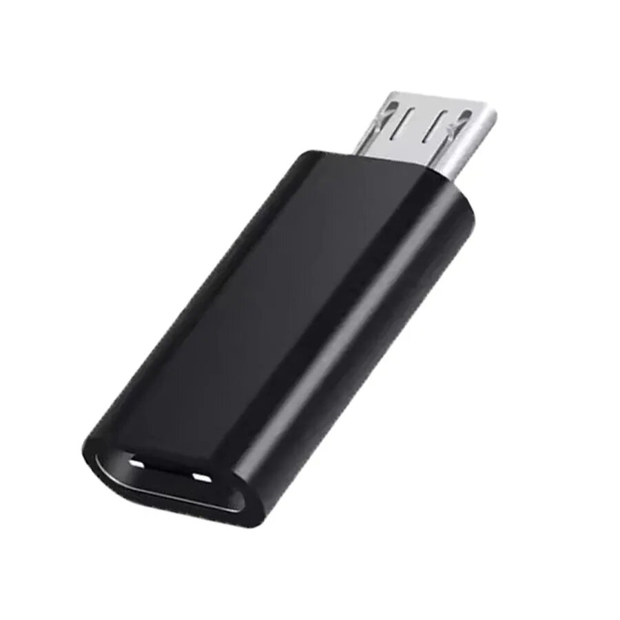 Мини-адаптер Для Зарядки Type-C На Micro USB, Конвертер Для Android, Совместимый С Black1PCS