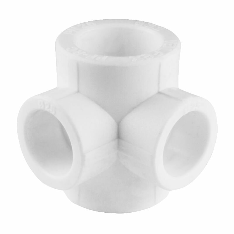 Крестовина PP-R 2-плоскостная белая внутренняя пайка Дн 40х20 VALFEX 10118140