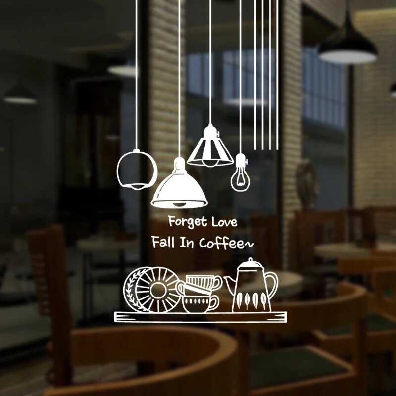 Белая наклейка на стену DCTAL CAFE1020