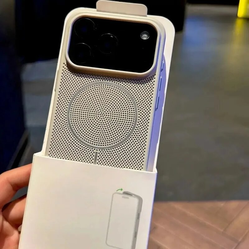Сетка Для Рассеивания Тепла Magsafe Для Чехла Для Беспроводной iPhone 15 Pro, Белый, Off-white