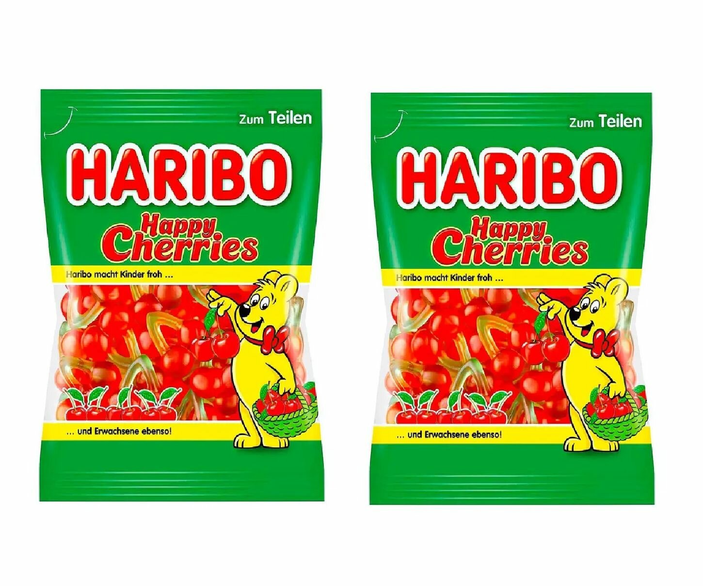 Жевательный мармелад Haribo Happy Cherries / Харибо Весёлые вишенки (Германия), 2 шт. по 100 грамм