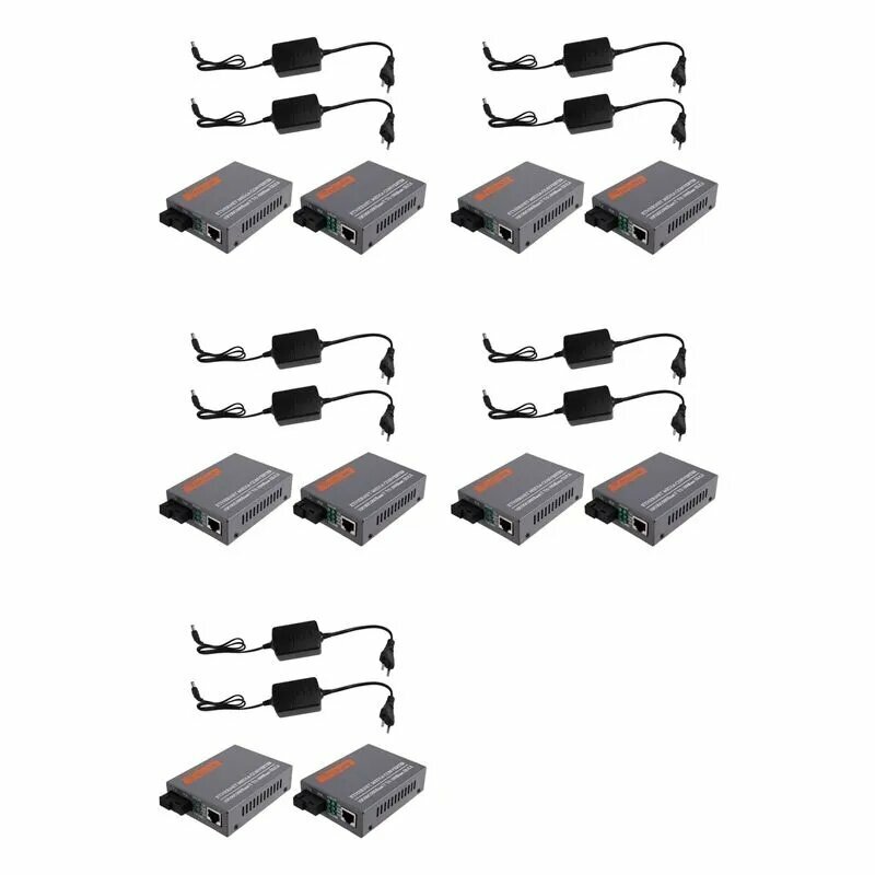 5X Гигабитный Оптоволоконный Медиаконвертер -GS-03AB 1000 Мбит/С EU PLUG