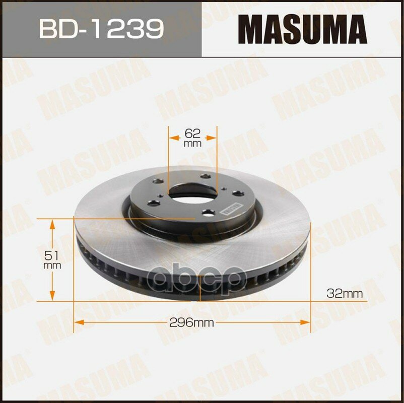 Диск торм. пер. LEXUS GS300 RH Masuma арт. BD-1239